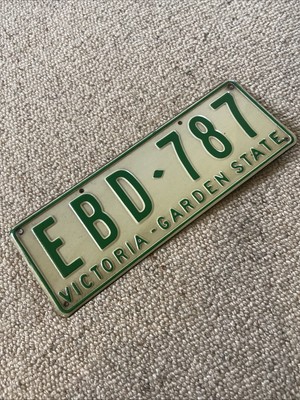 VINTAGE AUSTRALIAN VICTORIAN LICENSE REGO NUMBER PLATE SHED SIGN | eBay ...