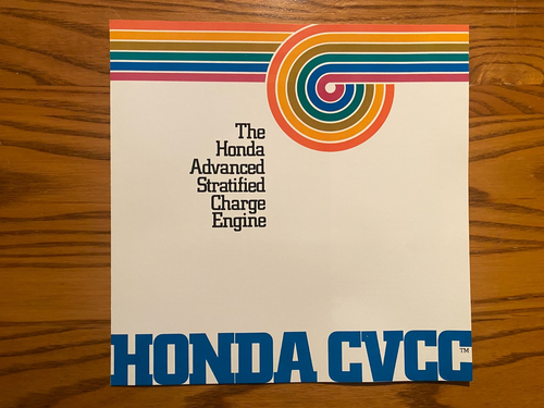 1974 Honda CVCC Sales Brochure - "The Honda Advanced Stratified Charge ...