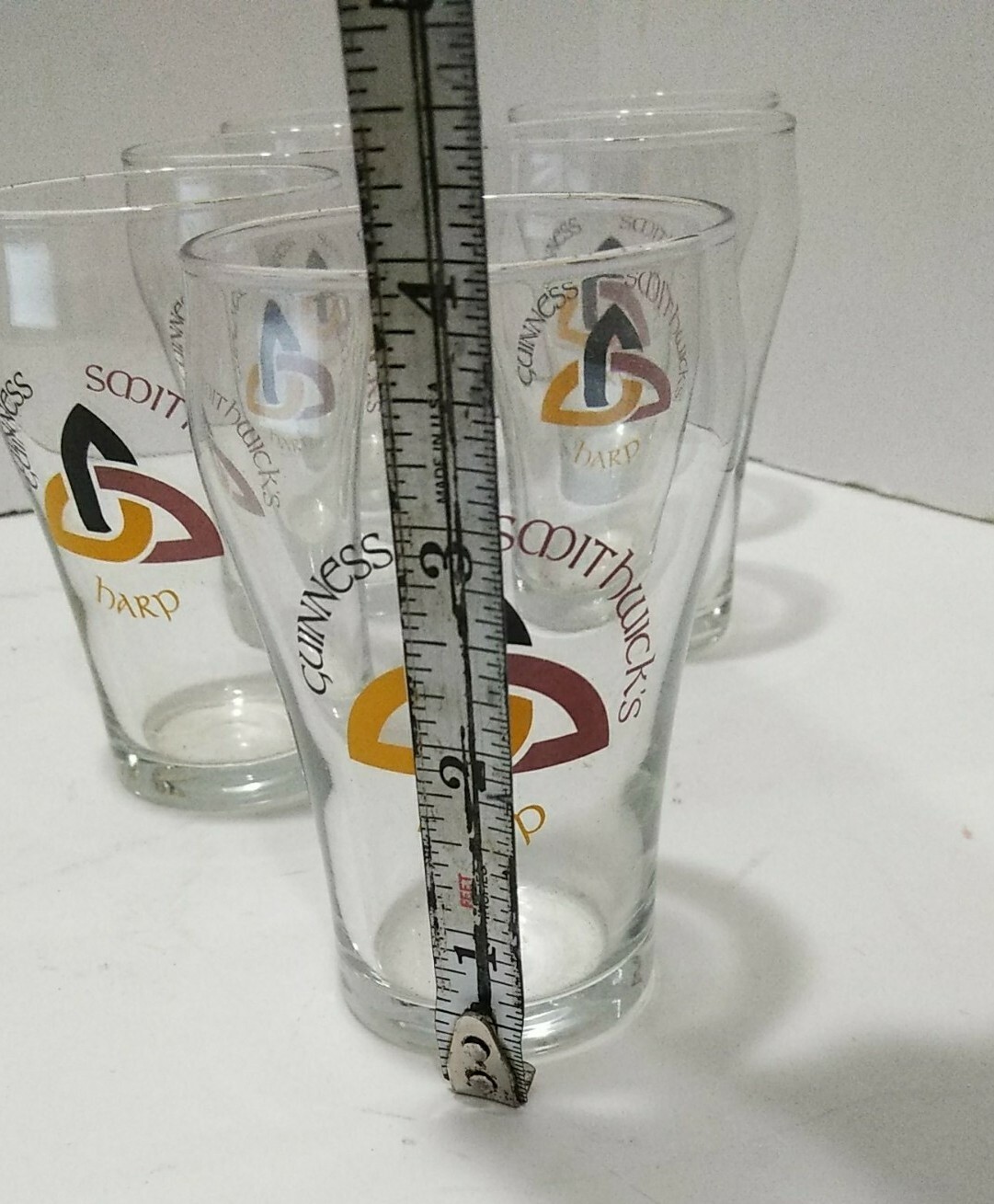 Vintage Guinness Smithwick's Harp Beer Glasses 8 oz. Sampler Clear 6 ...