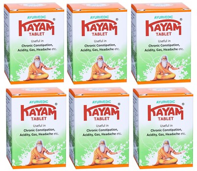 6 Bottles x kayam 30 Tablets each Bottle - Ayurvedic for constipation ...