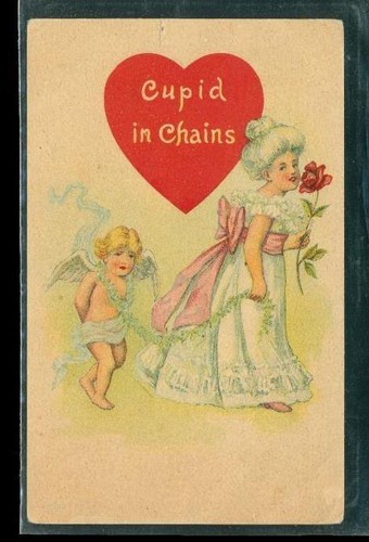 Vintage Postcard Valentines Day Greeting Card Cupid in Chains | eBay