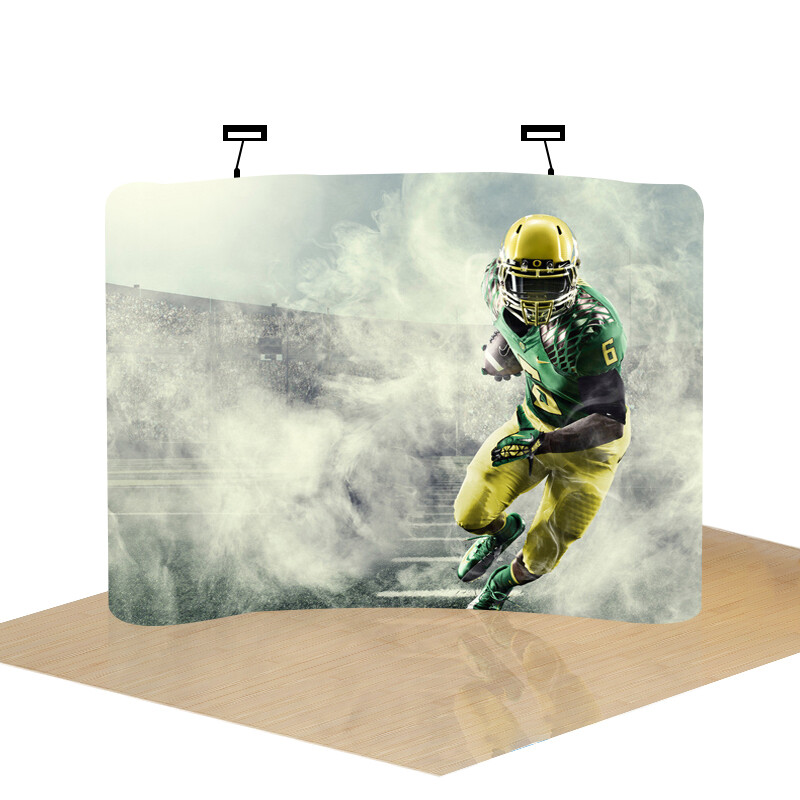 10ft Backdrop Stand Curved Tension Fabric Display Background + Custom ...