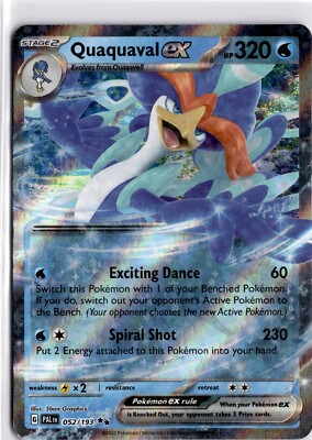 Pokemon TCG Quaquaval ex 052/193 Sv02: Paldea Evolved Double Rare | eBay