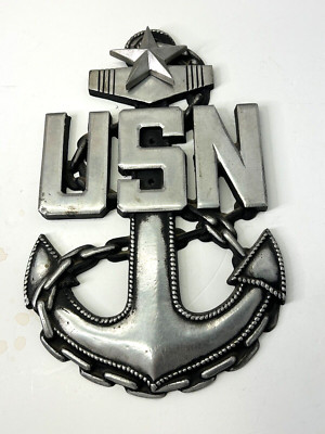 Large US Navy Senior Chief Petty Officer Metal Wall Emblem | eBay