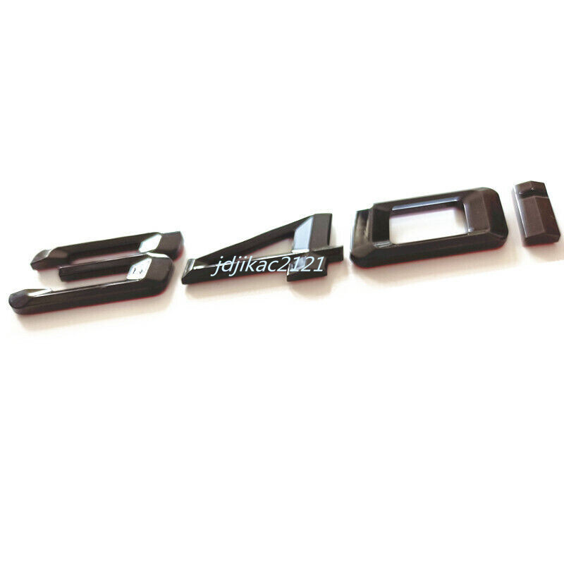 Gloss Black 340i Car Rear Trunk Car emblem fuel emission badge Sticker ...