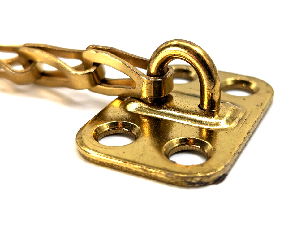 NOS! Vintage Ives No. 82 Transom Chain, 12” Bright Brass Plated Wrought ...