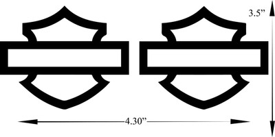 Harley Davidson bar and shield sticker vinyl decal Road Glide - 2 pack ...