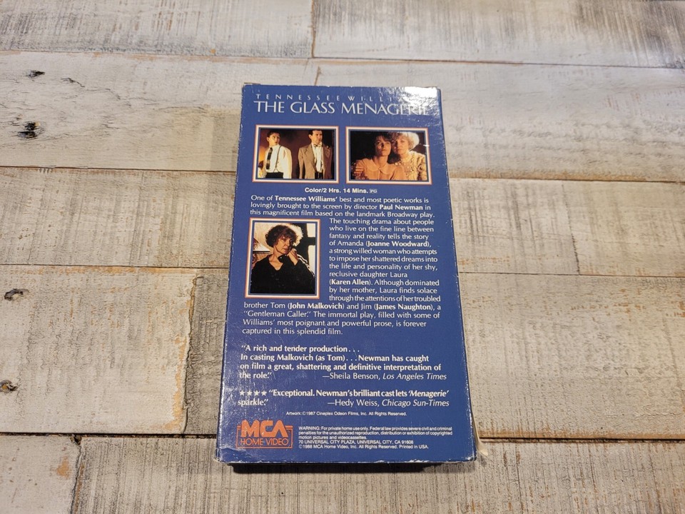 The Glass Menagerie (VHS, 1987) | eBay