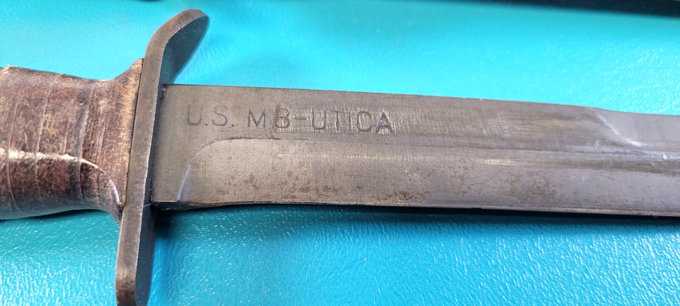 WWII US Military M3 UTICA Fighting Dagger Knife + USM8A1 Scabbard C12 ...