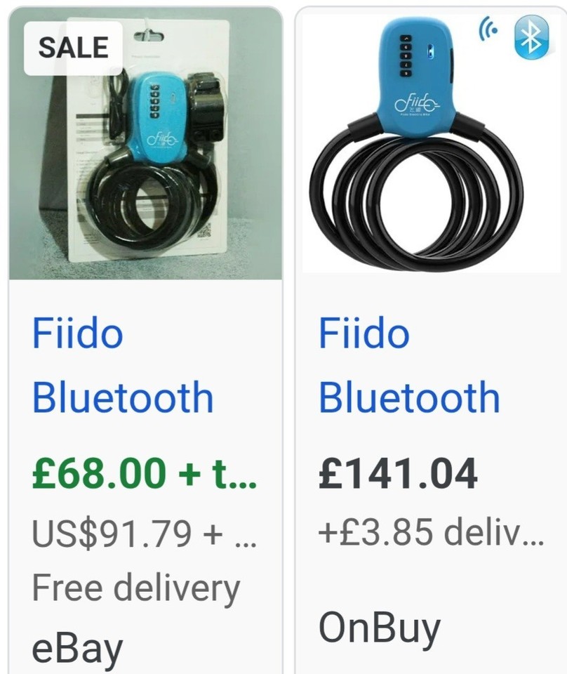 FIIDO bluetooth IP67 Bike lock, Brand New | eBay UK