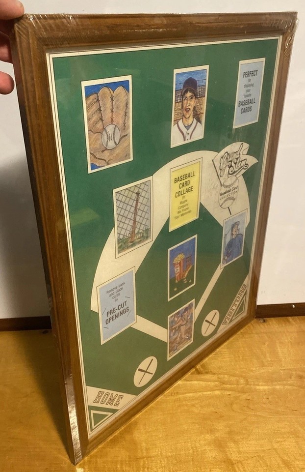 Vtg Baseball Card Collage Display Art Picture Frame 21 x 17" by Magee ...