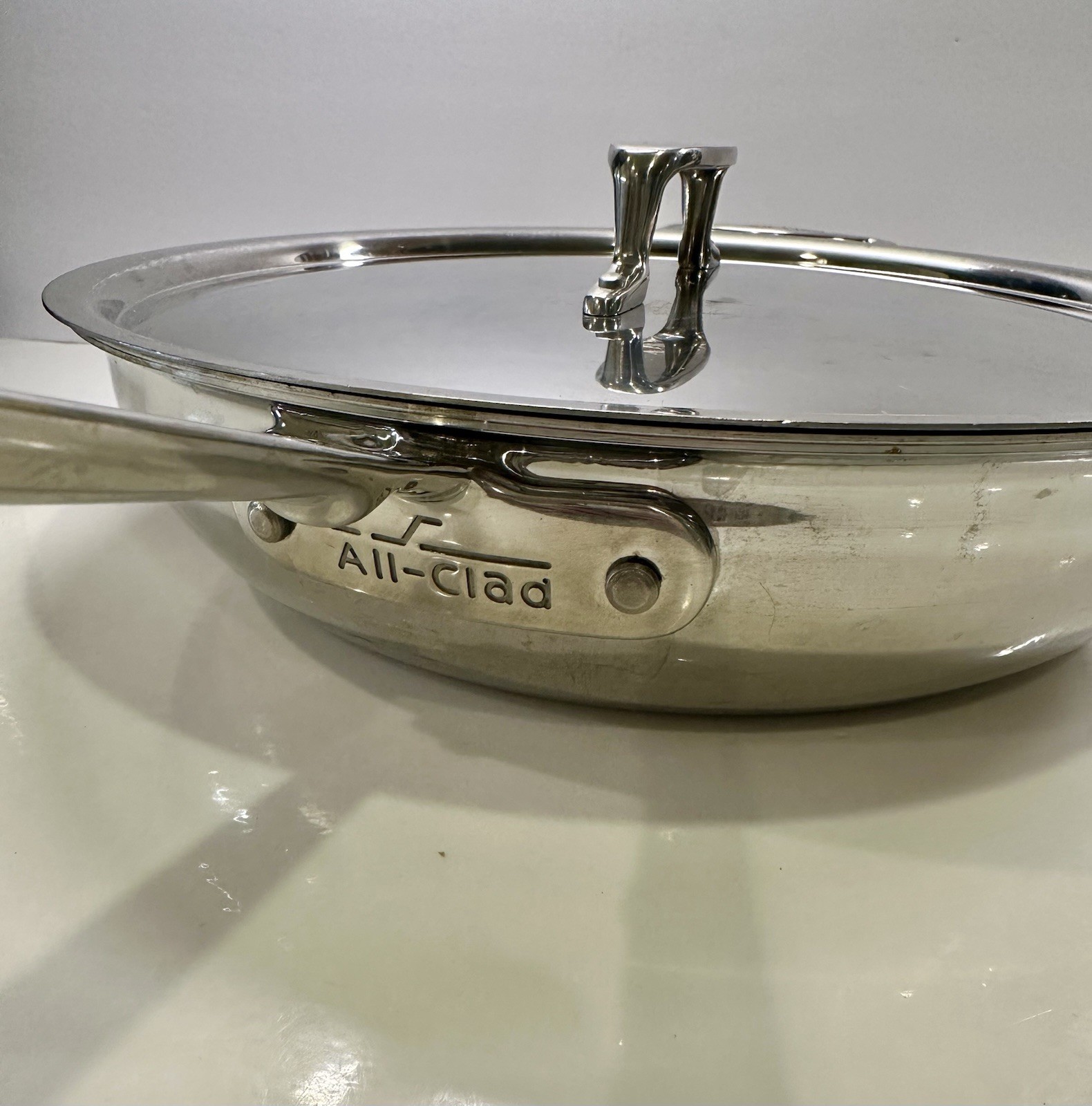 All Clad d5 Nonstick Saute 12.5” Pan 4Qt Stainless Steel With Lid | eBay