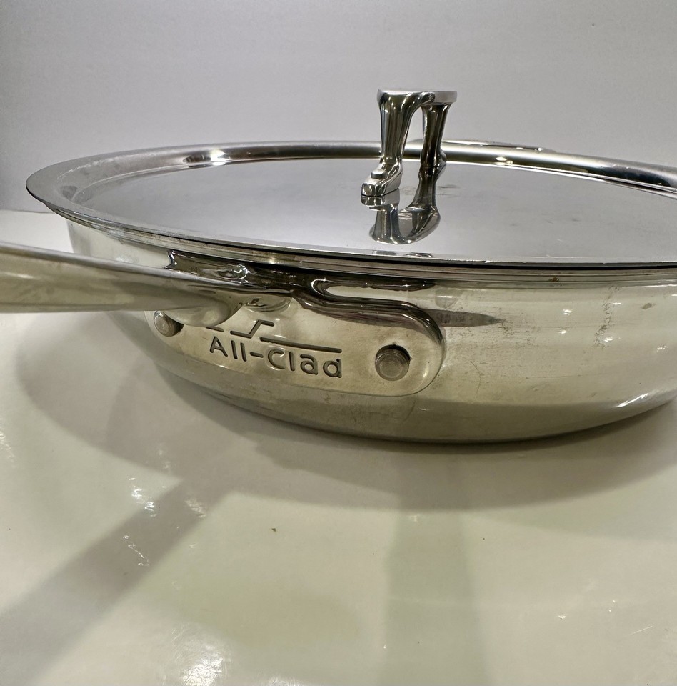 All Clad d5 Nonstick Saute 12.5” Pan 4Qt Stainless Steel With Lid | eBay