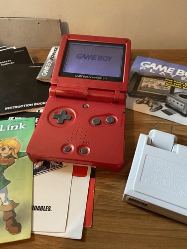 Nintendo Game Boy Advance SP GBA Red Handheld Console System likely AGS ...