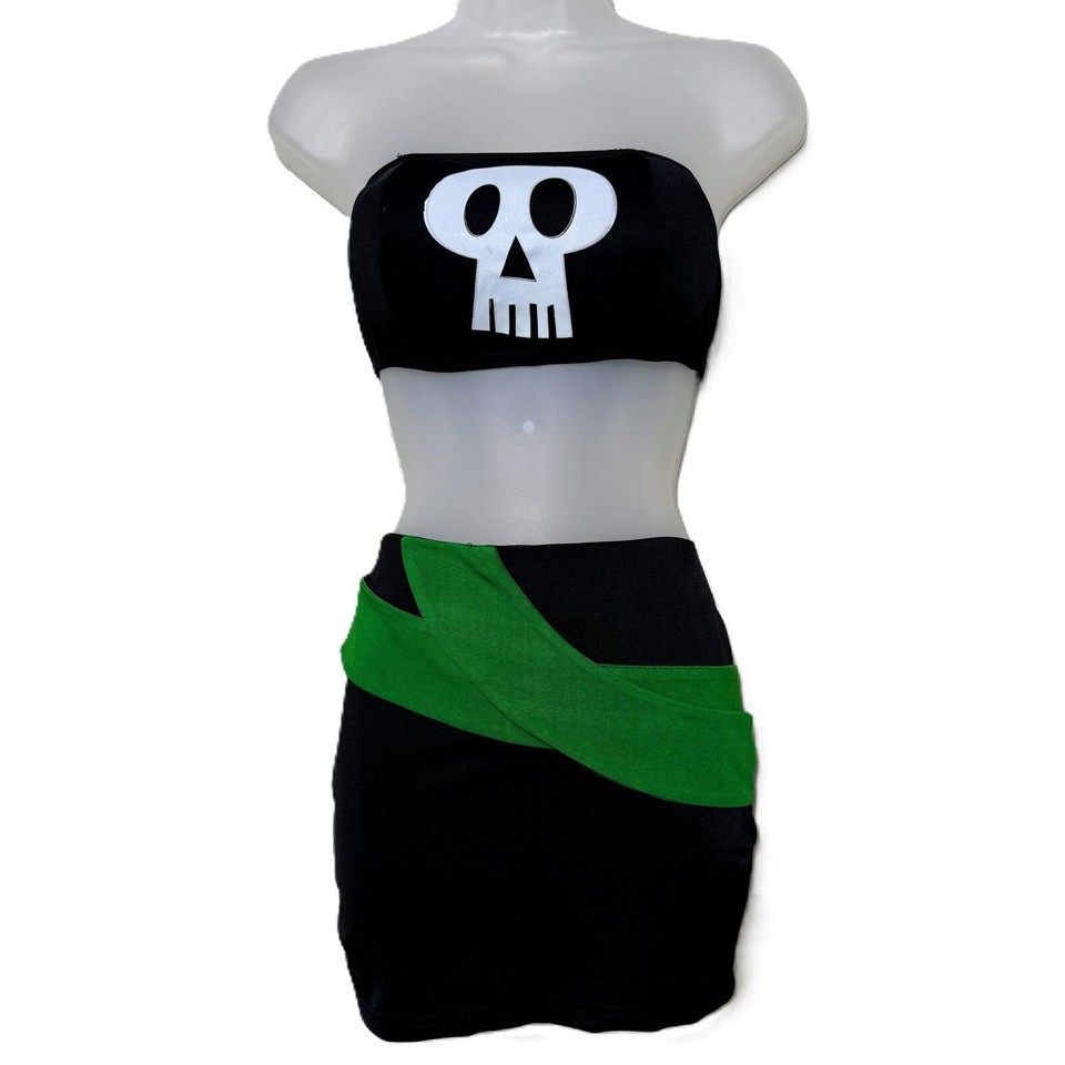 New small Sam Manson Danny Phantom Halloween Cosplay Costume Set Outfit ...