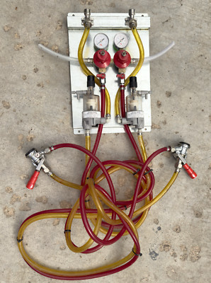 Draft Beer Panel (2 Pressure/2 Product) w FOBs Keg Cooler Regulator ...