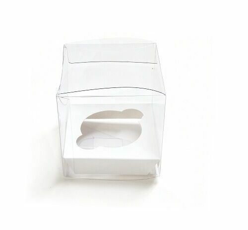 Clear Cupcake Boxes White Insert 100Pk 9Cm Cake Boxes Bomboniere Boxes ...