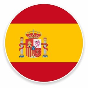 2 x 10cm Spanish Flag Vinyl Sticker Decal Laptop Car Bike Travel Tag ...