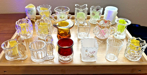 Vintage Lot of 18 Glass Toothpick Holders EAPG, Kewpie, US Glass ...