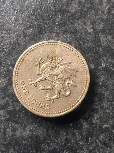 1x 2000 £1 Welsh Dragon Old Round One Pound Coin Rare Collectable ...