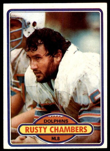 1980 TOPPS RUSTY CHAMBERS MIAMI DOLPHINS #96 | eBay