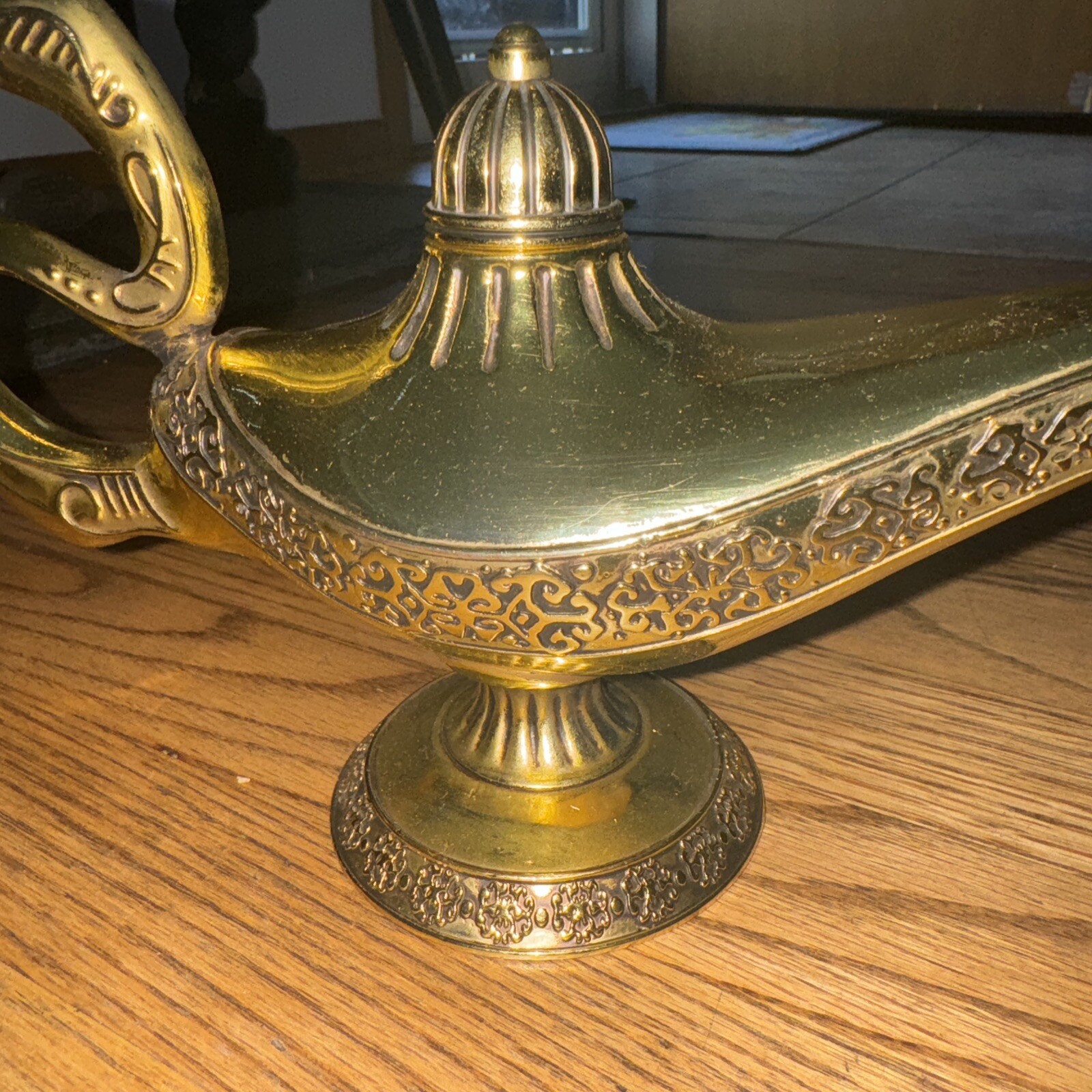 Disney Aladdin Genie Lamp Limited Edition 4000 Numbered Rare Brass Gold ...