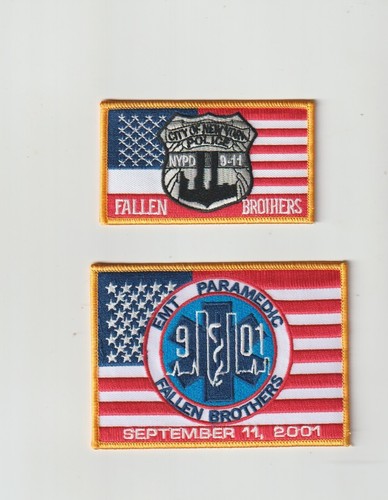 Fallen Brothers NY Police & EMT Paramedic patch pair from Australia | eBay
