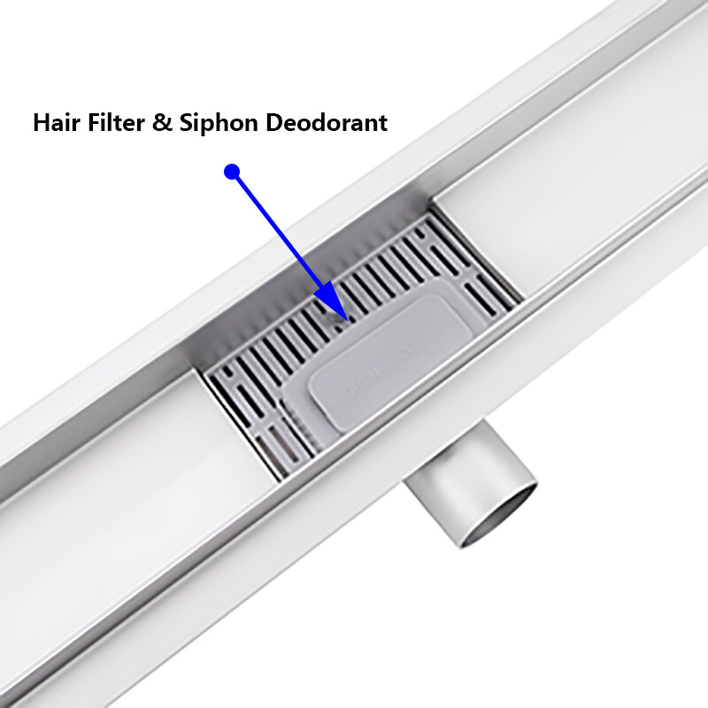 LINEAR SHOWER DRAIN STAINLESS STEEL WETROOM BATHROOM CHANNEL GULLY TRAP ...