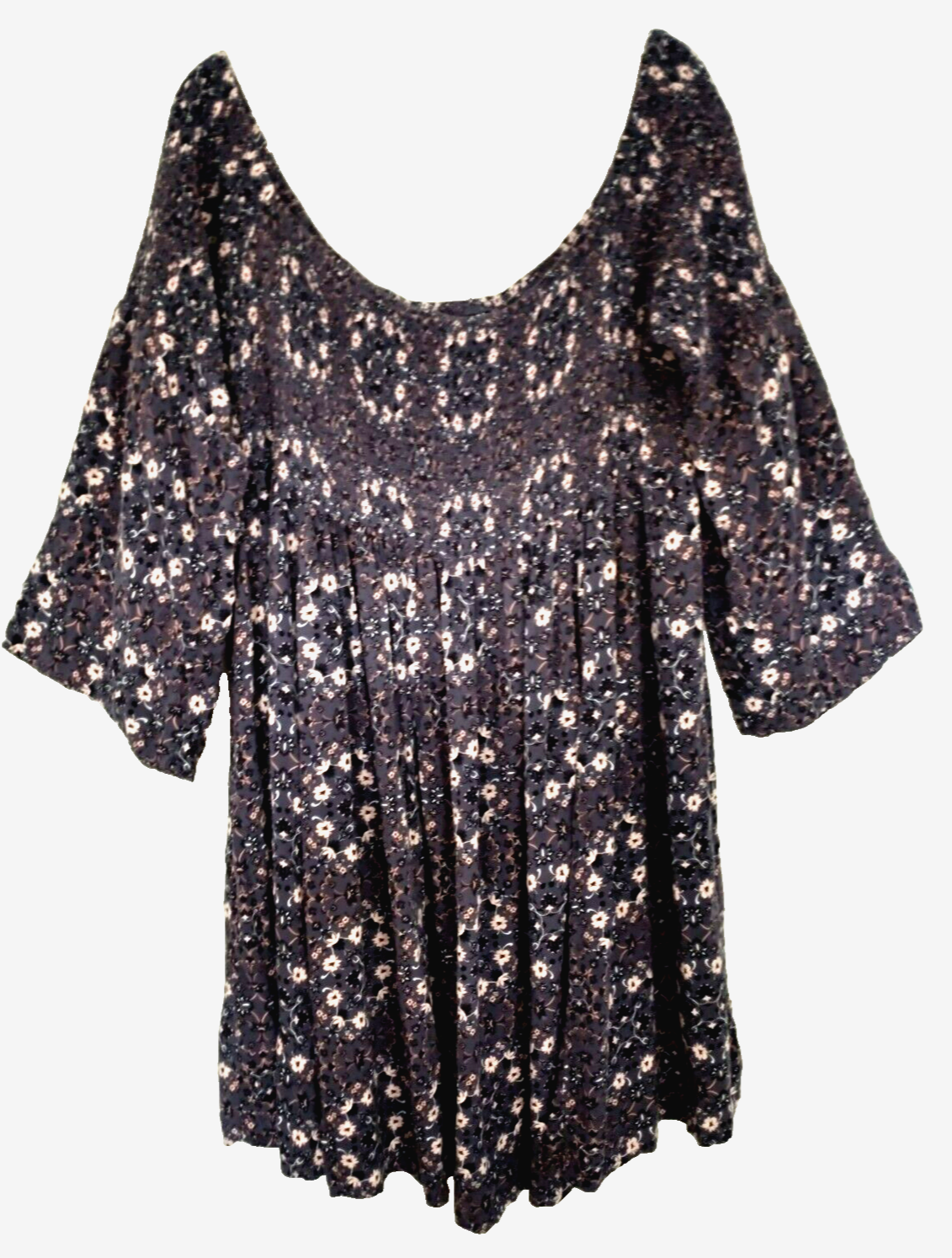 Torrid Challis Off-Shoulder Medallion Floral Smocked Skater Dress ...