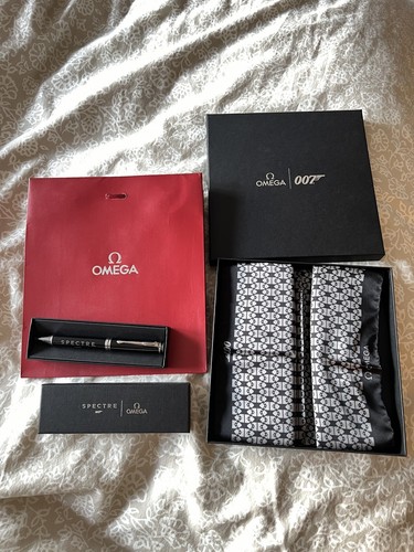 OMEGA Watch Pen / Silk Pocket Square RARE Spectre James Bond 007 VIP ...
