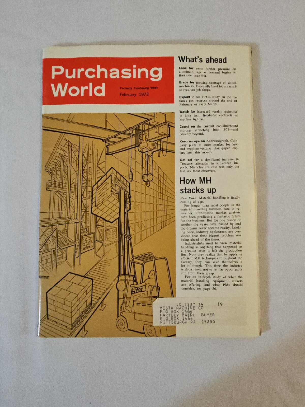 1973 February, Purchasing World Magazine, Fender Benders, (MH904) | eBay