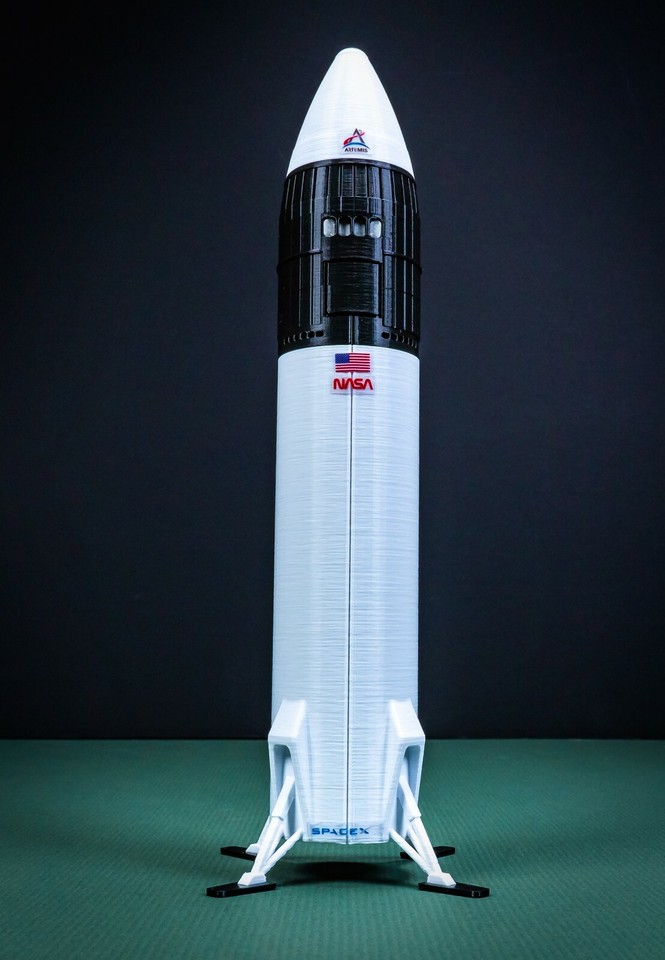 STARSHIP HLS Plastic model Rocket SpaceX Spacecraft 3D Print | eBay