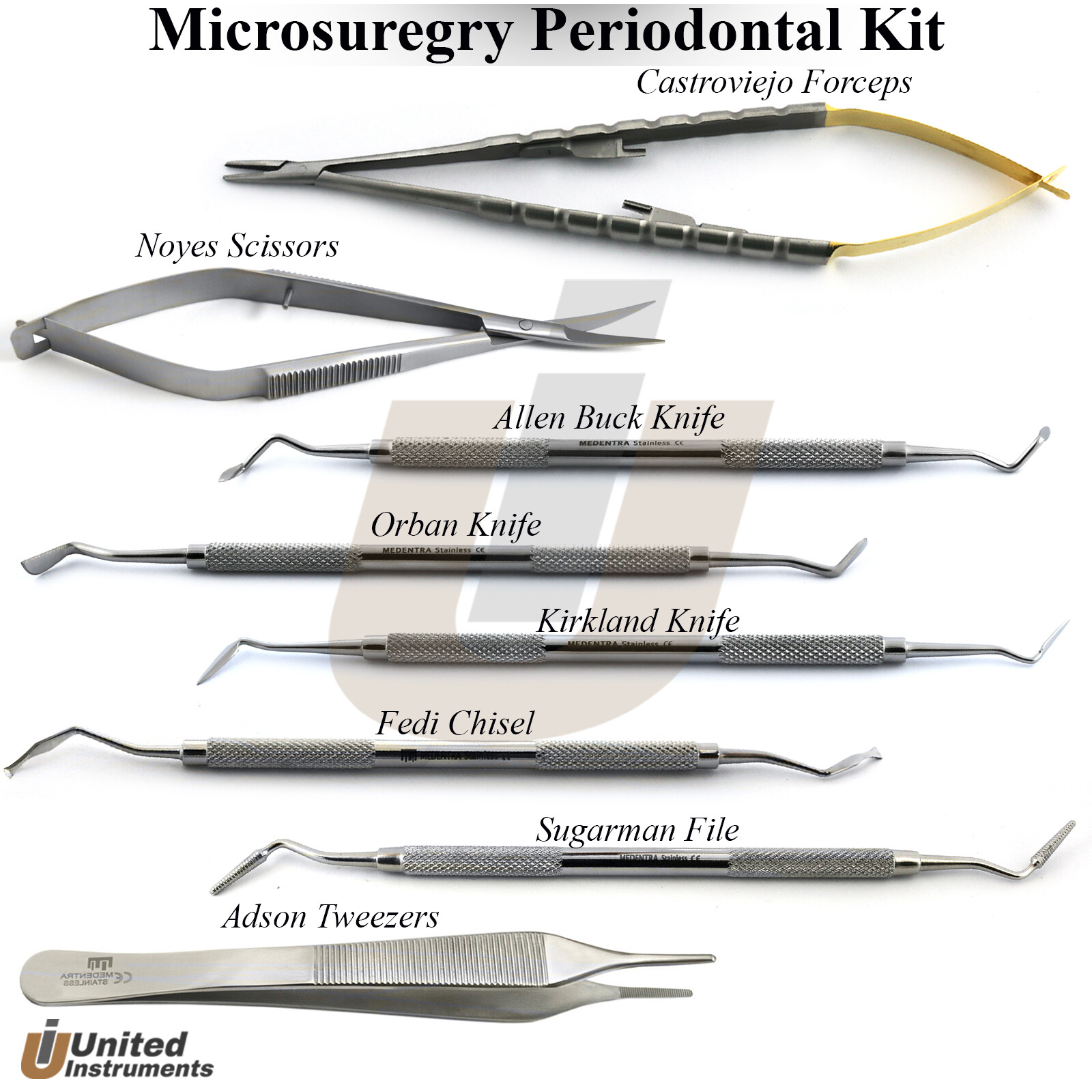 Dental Microsurgery Periodontal Kit Gingivectomy Surgical Knives Perio ...