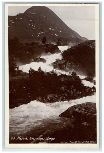 c1940's Water Scene at Merok Geiranger Norway Unposted RPPC Photo ...