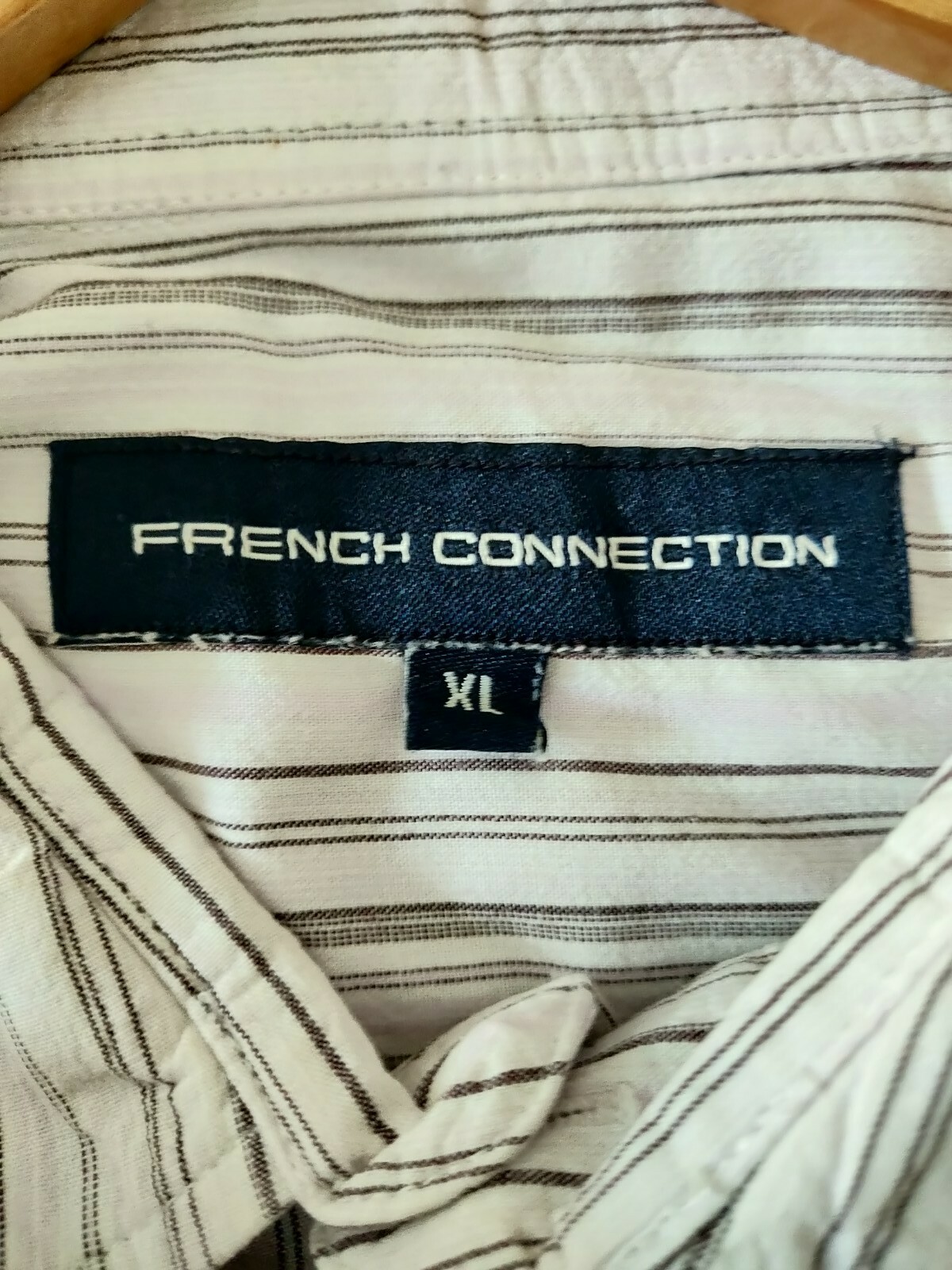 French Connection striped long sleeved cotton shirt size XL | eBay UK