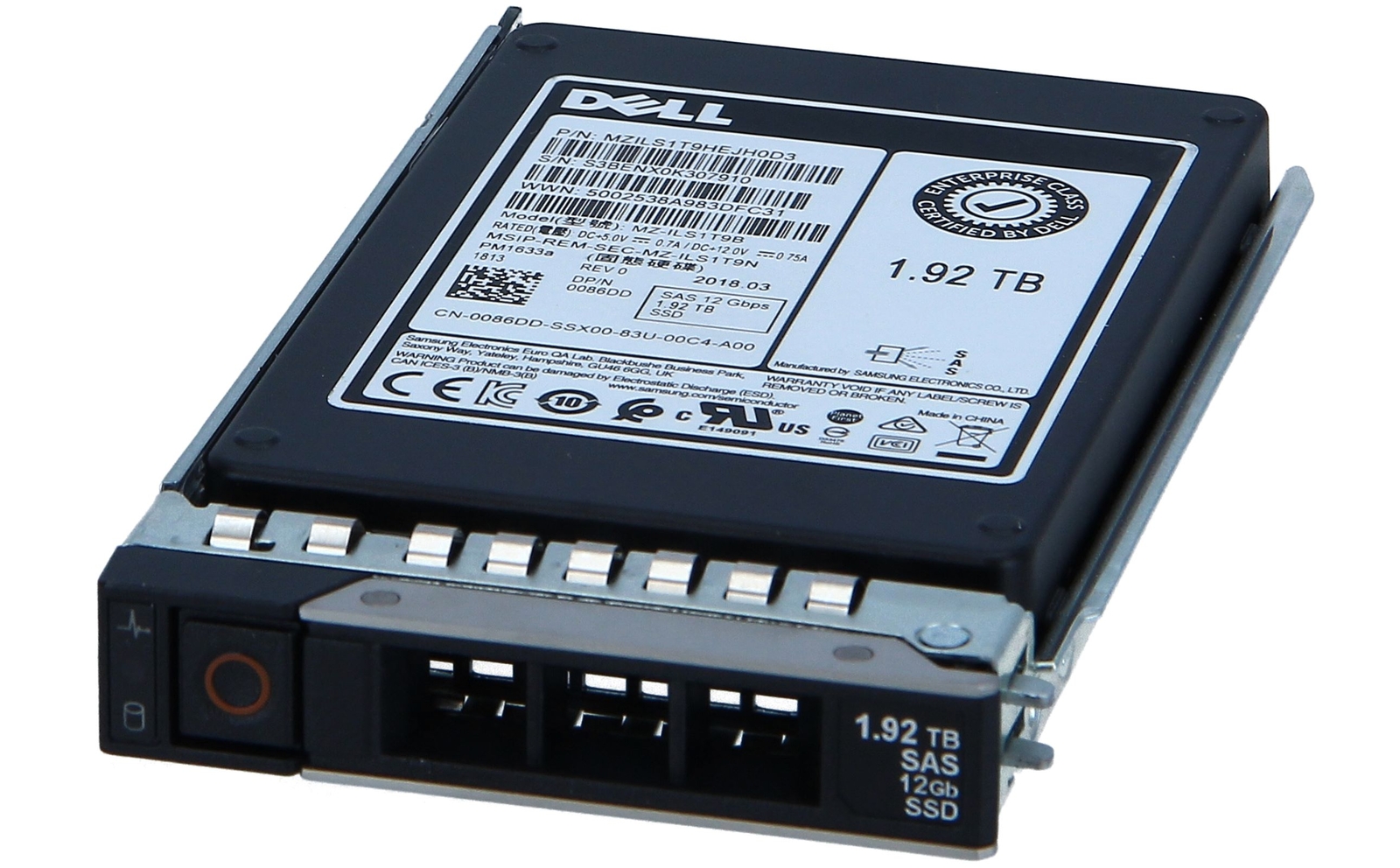 Dell - 086DD - SSDR 1.9T 2E S12 2.5 RI SMS EC - Serial Attached SCSI ...