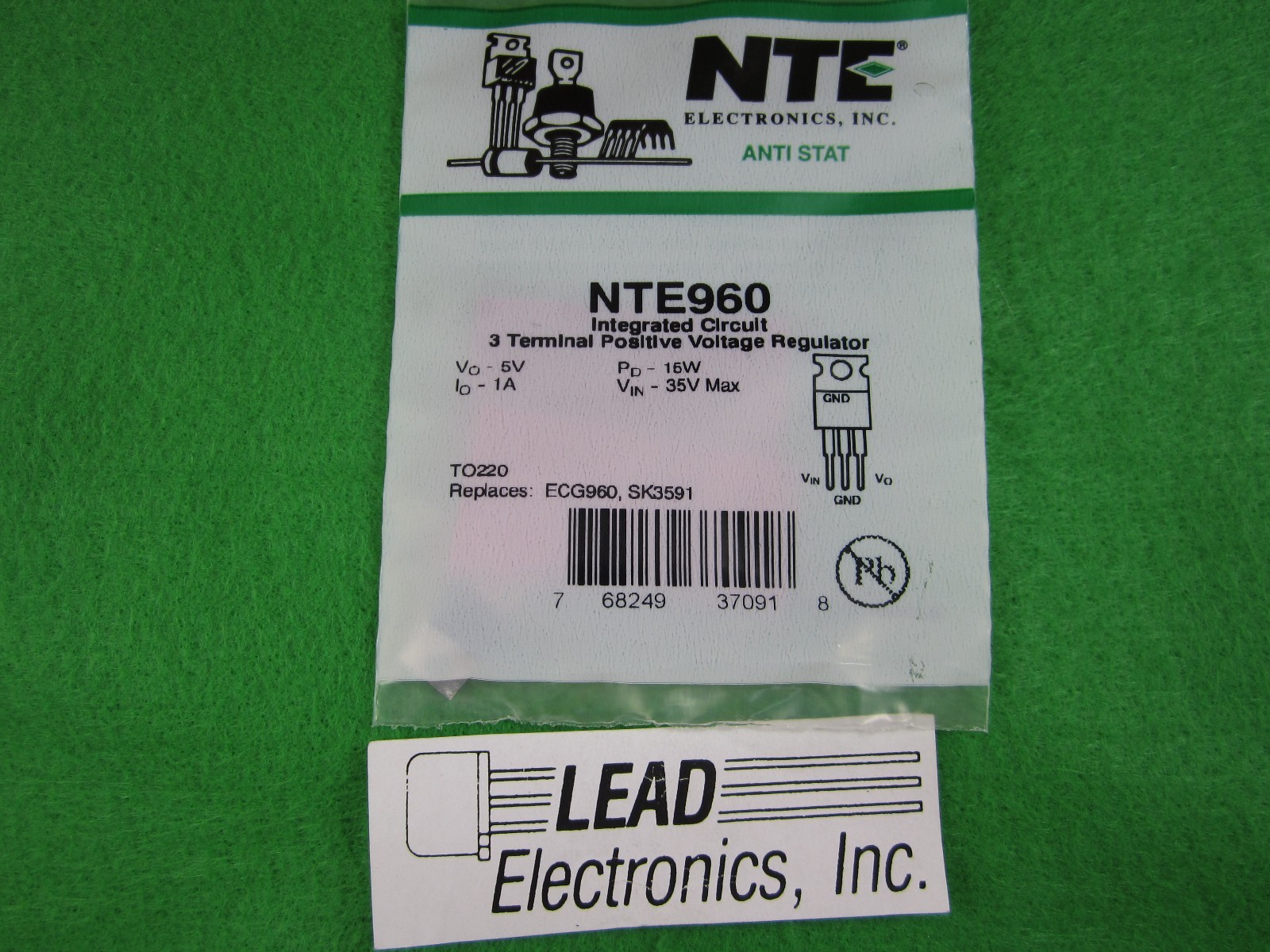 BRAND NEW!!!! NTE NTE960, 3 Terminal Positive Voltage Regulator AUTHORIZED DIST | eBay