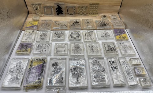 Provo Craft Clear Acrylic Stamp Lot Of 40 Scrapbooking PaperCraft ...