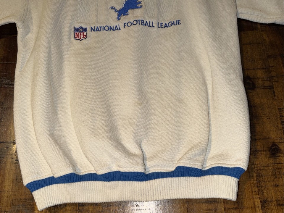 Detroit Lions Vintage Sweater Crewneck Logo Athletic Pro Line Men’s M ...