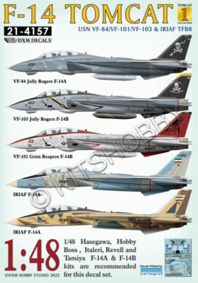 DXM decal 1/48 USN F-14 Tomcat Collection 1 (VF-84 / VF-101 / VF-103 ...