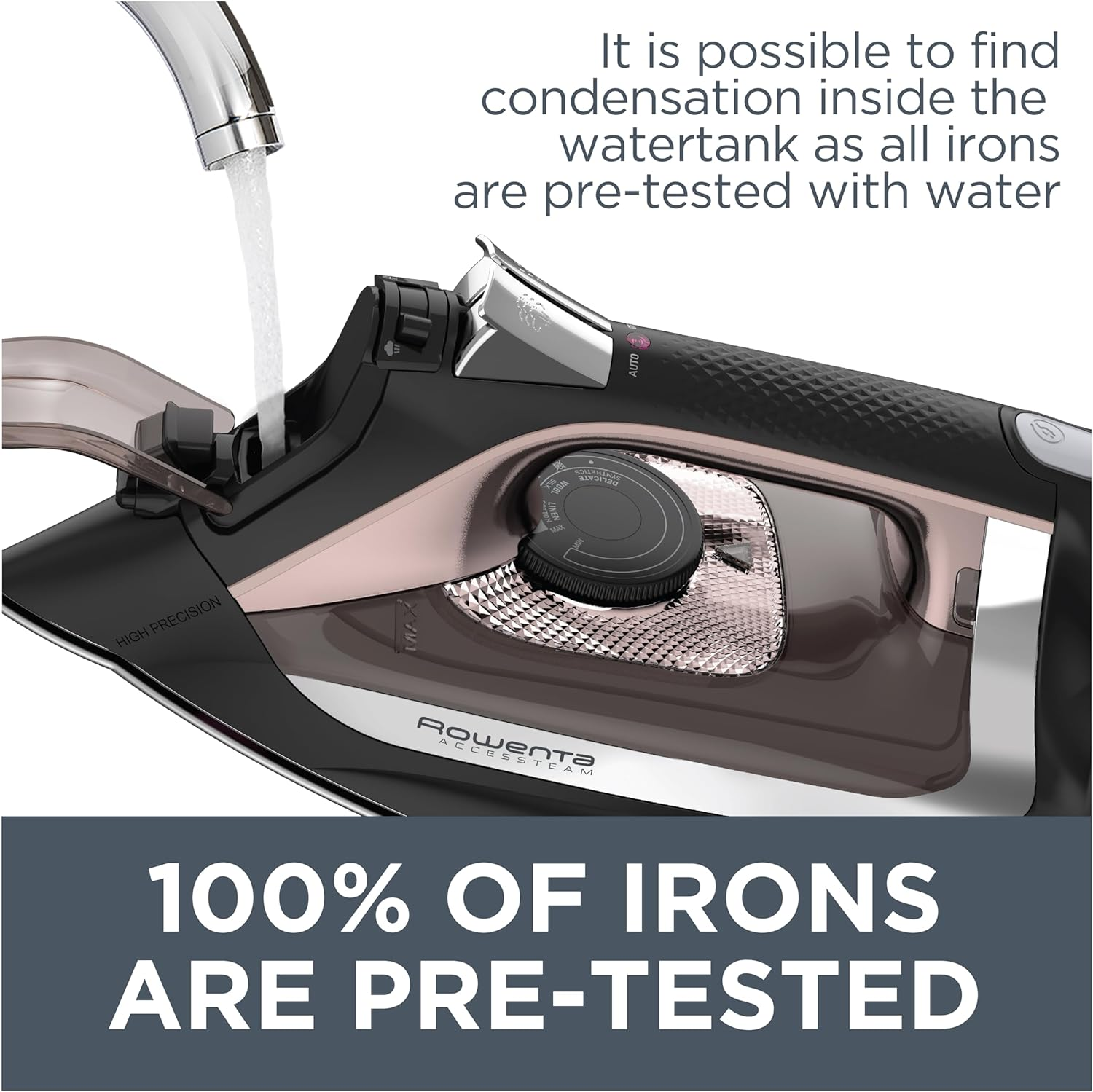 Rowenta Access Stainless Steel Soleplate Steam Iron with Retractable ...