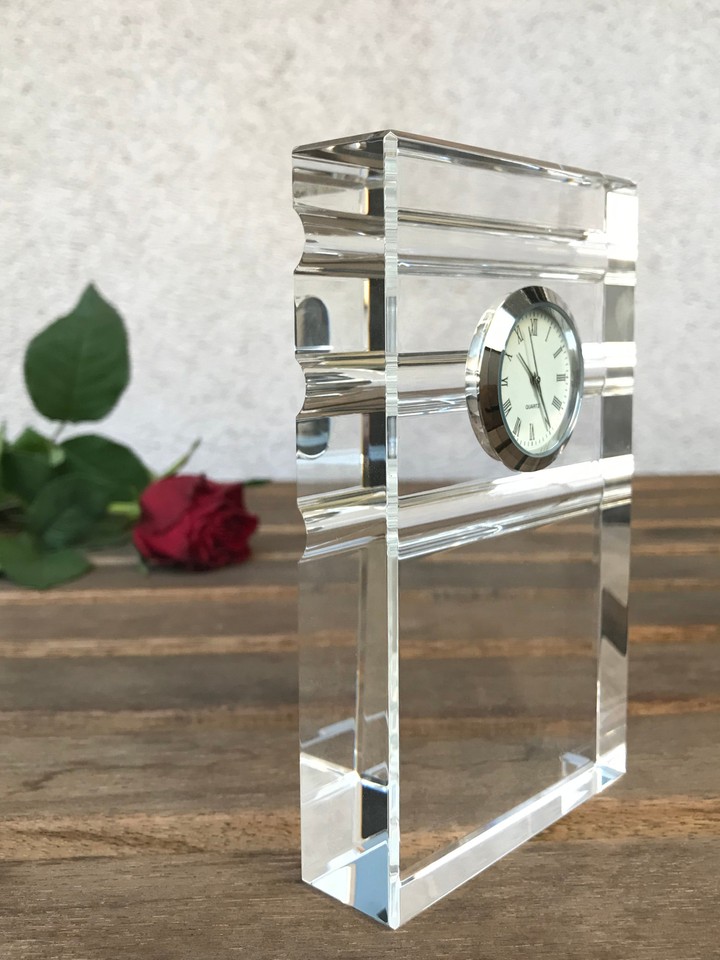 Haflinger - Glass Clock With Photo, Pferdefoto IN Crystal, Personalized Table F | eBay UK