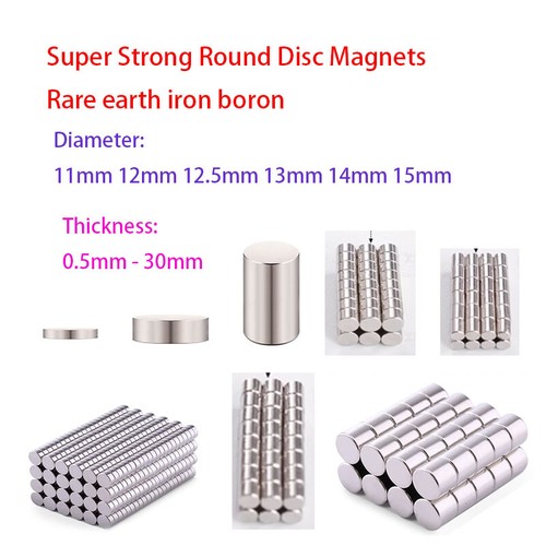 Dia 11-15mm Thickness 0.5-30mm Super Strong Round Disc Magnets Rare ...