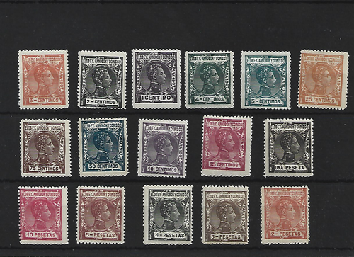 Elobey, Annobon Corisco 1907 - Alfonso Xiii. Series Full edifil 35/50 ...
