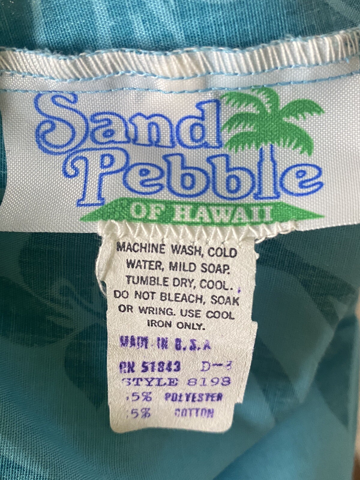 Vintage Sand Pebble Full body Blue Monstera Sarong , … - Gem