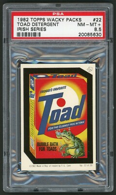 1982 / 85 Topps Wacky Packages Sticker Irish Series #22 Toad Detergent ...