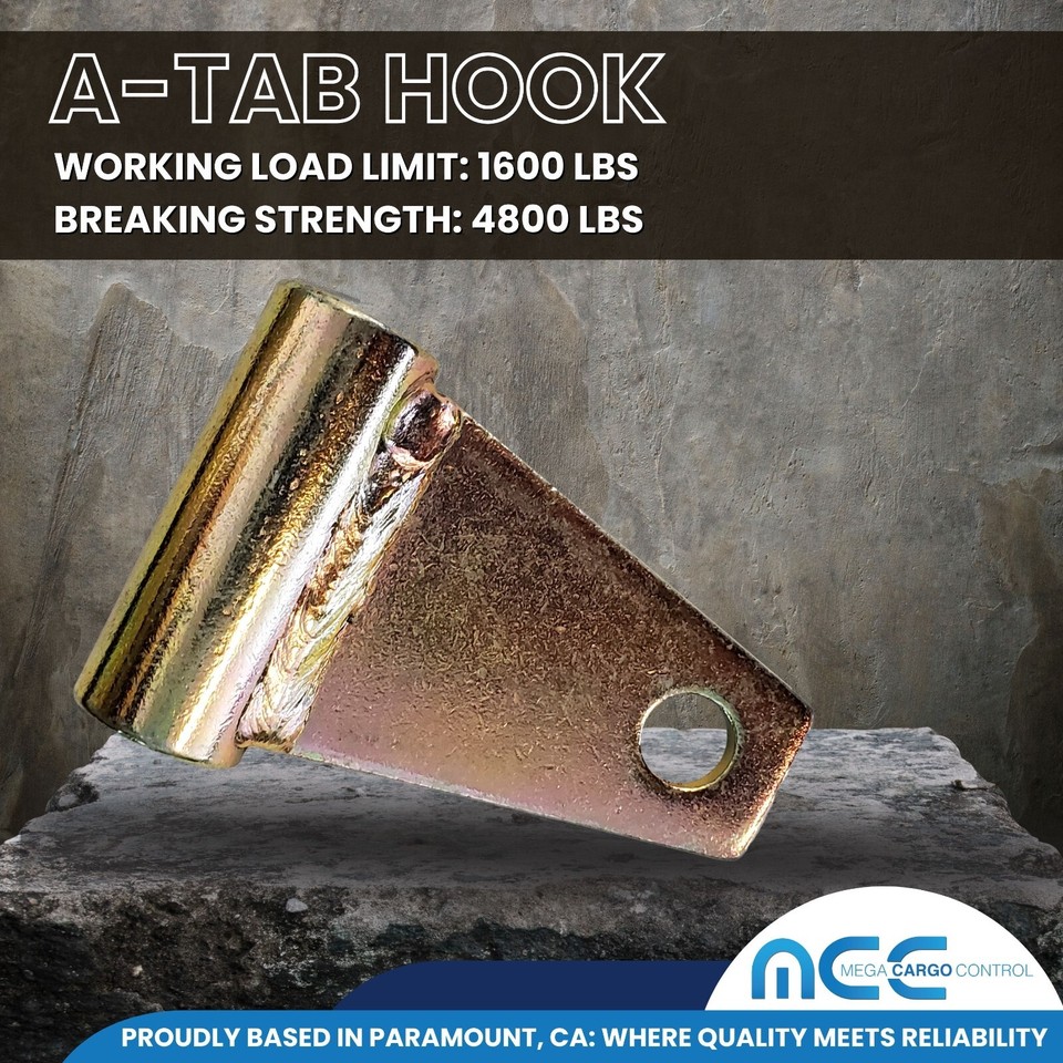 8 Pack A TAB Hook For Tie Down Strap Ratchet Buckle Secure Hook in Tow ...