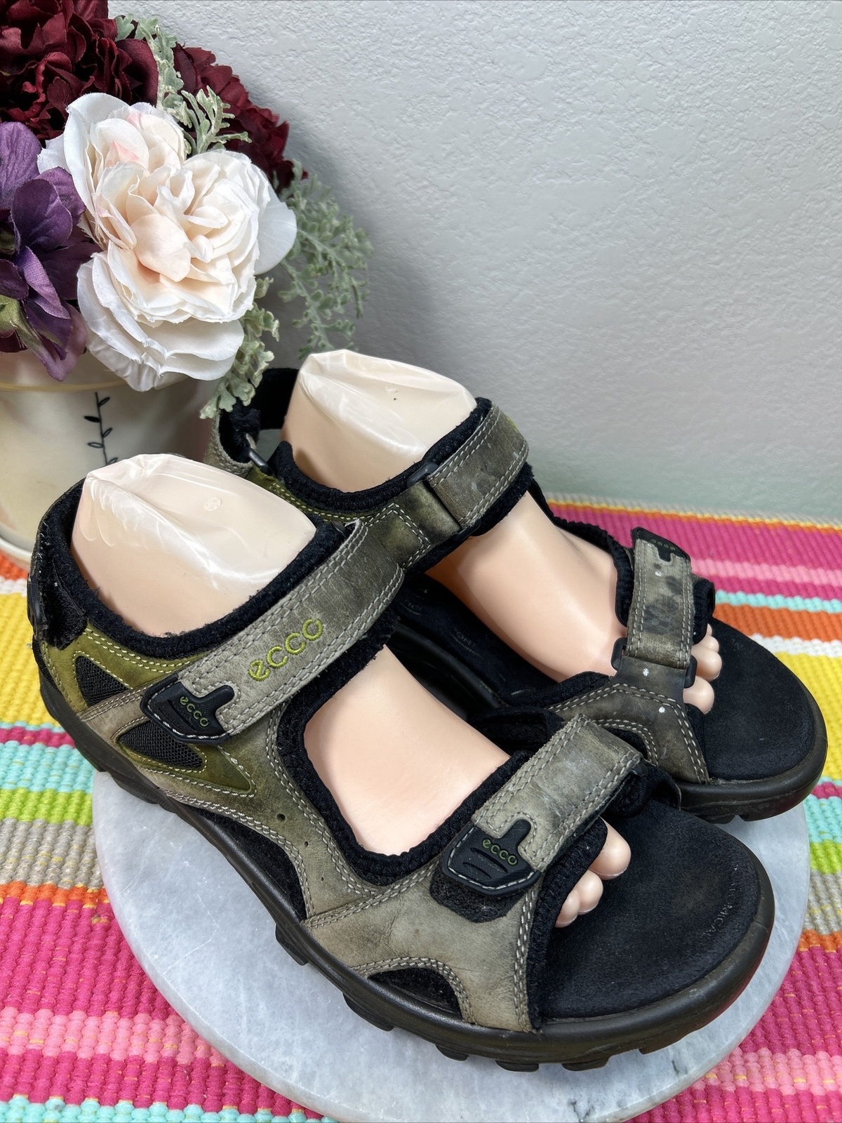 ECCO Receptors Technology Footbed Straps Sandals 44 US Men’s 10.5 Women ...