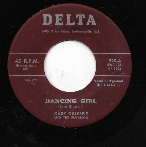 GARY GILLESPIE & THE PLAYBOYS 45RPM '62 DELTA DANCING GIRL INDIANA DOO ...