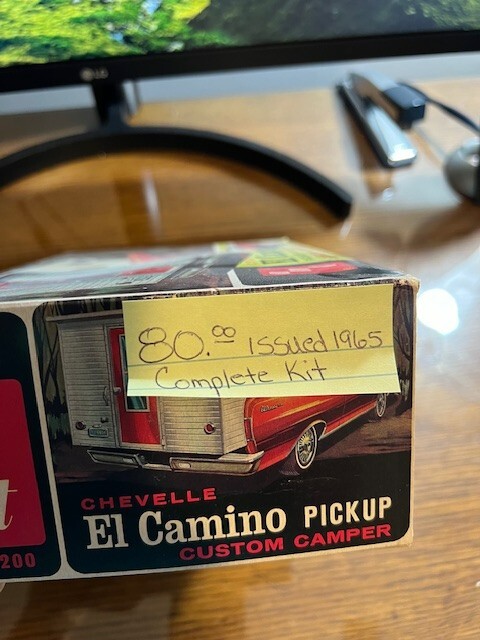 Vintage AMT 1965 El Camino Pickup with the Custom Camper issued 1965 | eBay